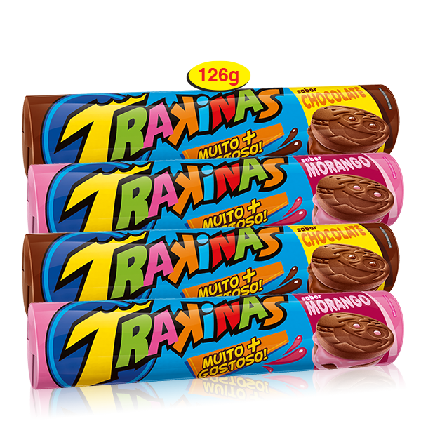Biscoito Recheado Trakinas 126g — Supermercados Guanabara